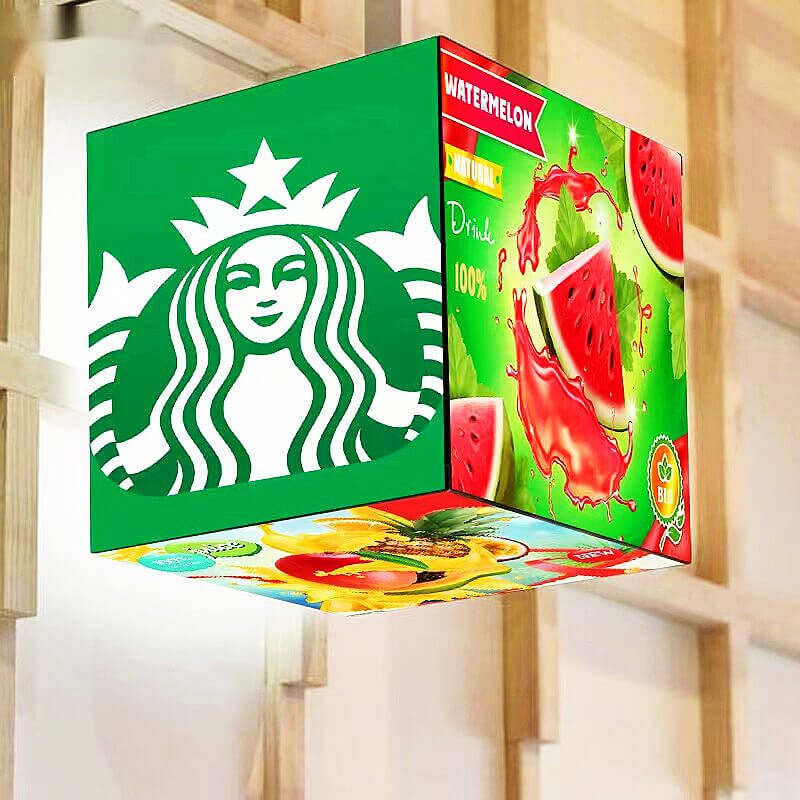 LED Cube Display 3D P2 5 Faces LED Cube Screen 640x640x640