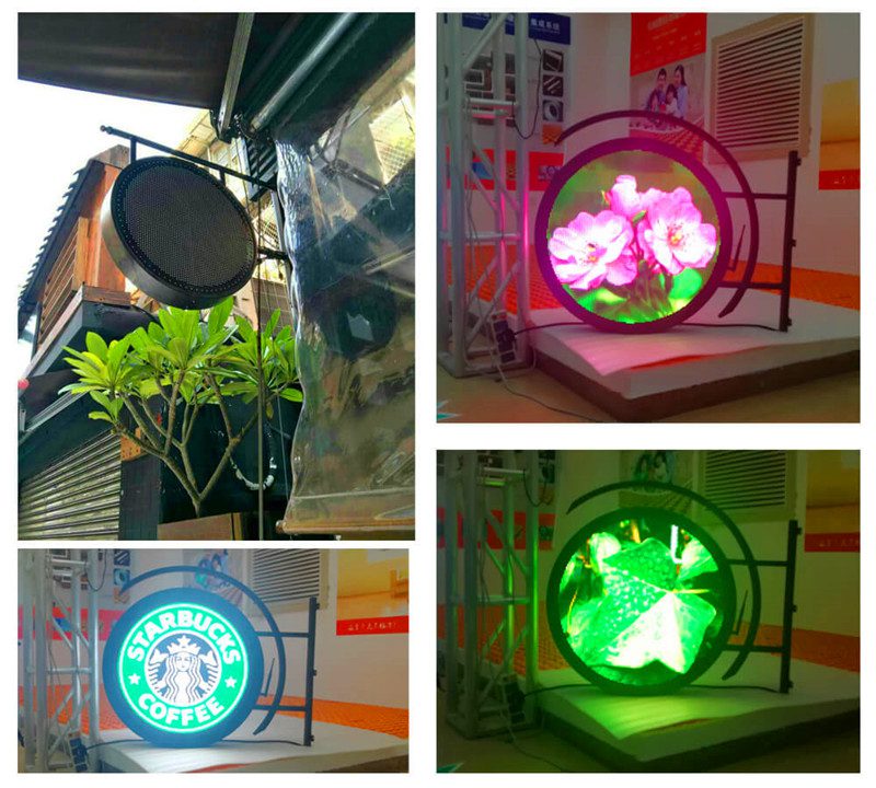 Double Sided LED Sign P8 P4.68 P4 Outdoor Circular LED Display