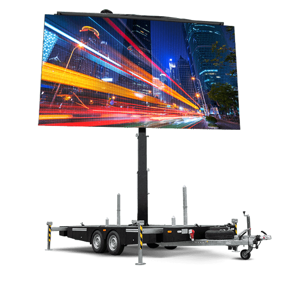 Outdoor Solar LED Trailer Display Screen | Mobile LED Screen Trailer Sign