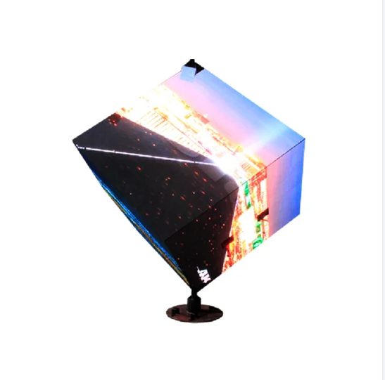 6 Sides P3.91 Outdoor Cube LED Video Screen 500x500 LED Sign