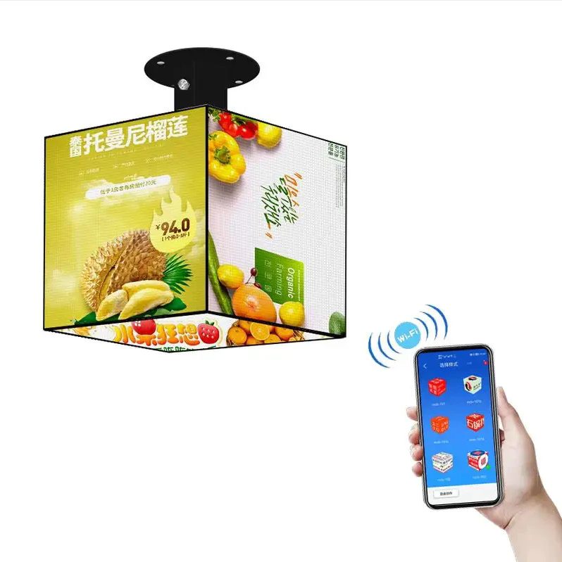 3D LED Cube Display Indoor Outdoor 5-Faces Cube LED Display